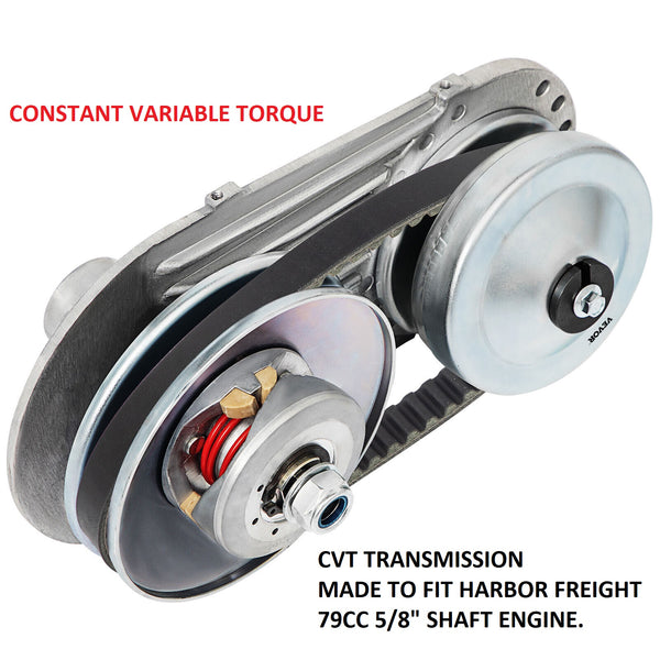 MODEL #1. > 12T drive CVT transmission for 5/8" Drive Shaft Harbor Fre | GruBee Inc