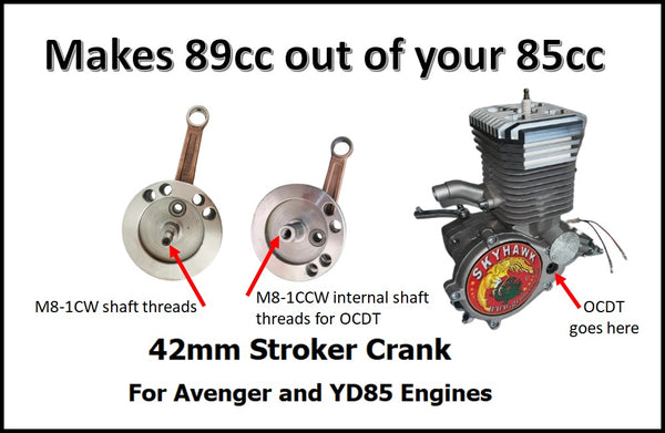 AVENGER 89 > STREET > 42mm stroke crank = 89CC | GruBee Inc