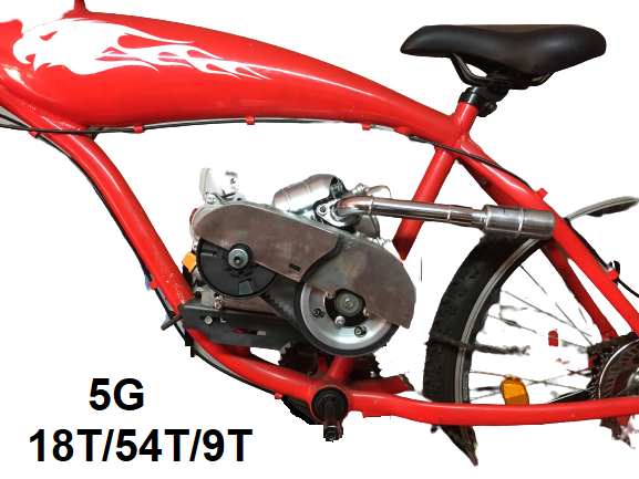 5G -54T- Belt Drive Transmission & Engine bkt. For Predator 79cc engin ...